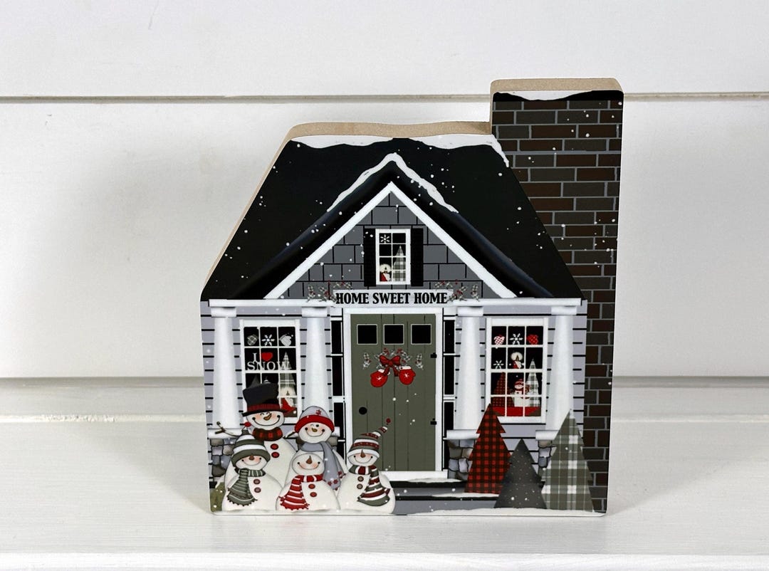 Home Sweet Home, Winter Craftsman House, Happy Snowman House, I Love ...