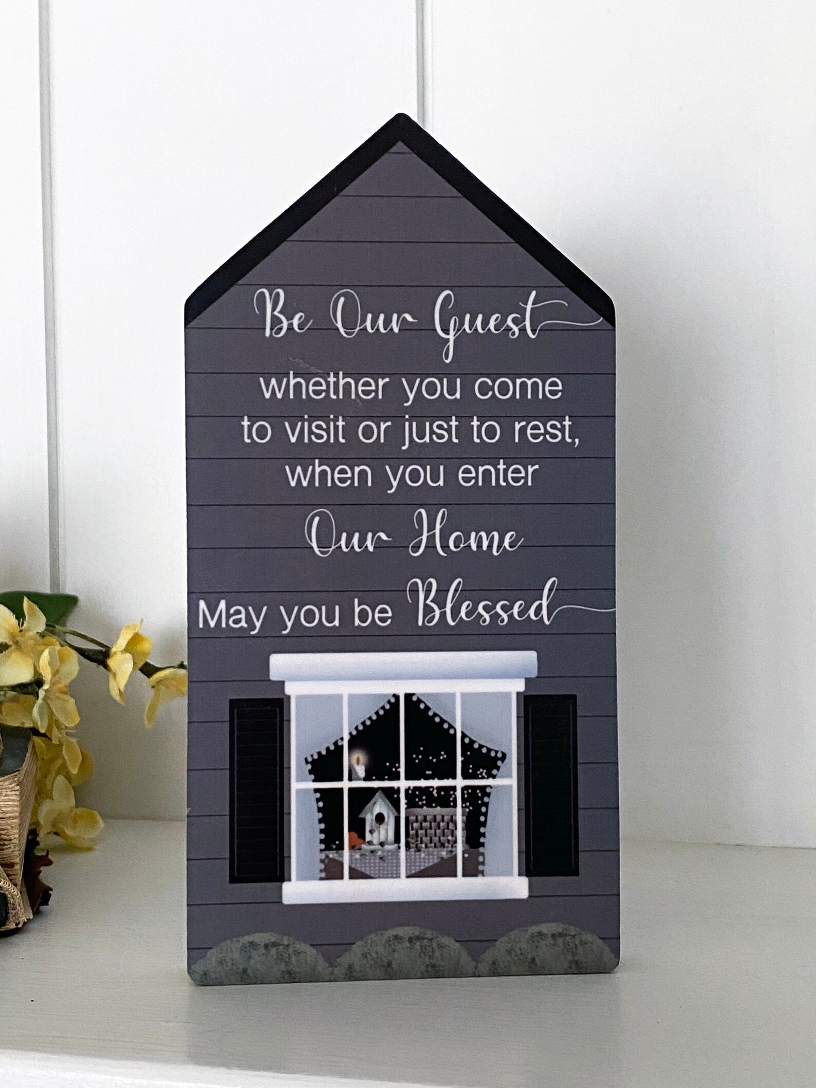 SAMPLE Tall Guest House Wall Decor Be Our Guest When You - Etsy