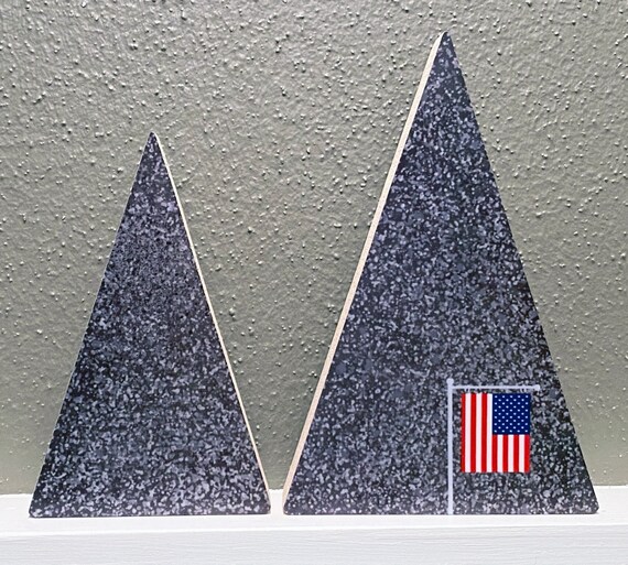 Triangle Pine Trees Short 2 Piece Tree Set. 4.75 3.75 Inch | Etsy