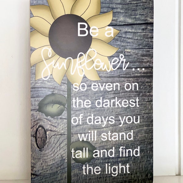 Wood Sunflower Sign - Etsy