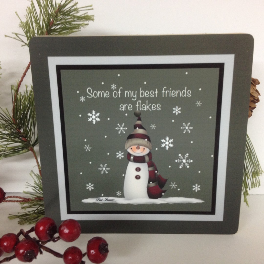 Snowman Friends Sign, Snowman Friends Block, Snowman Friends Decor ...