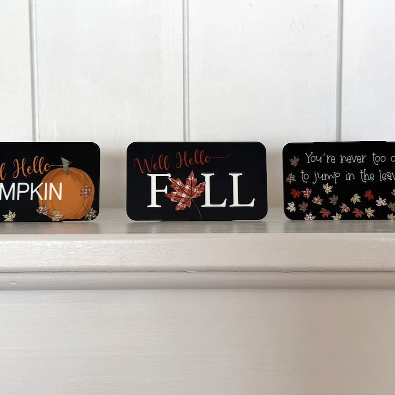 Mini Fall Signs - Etsy