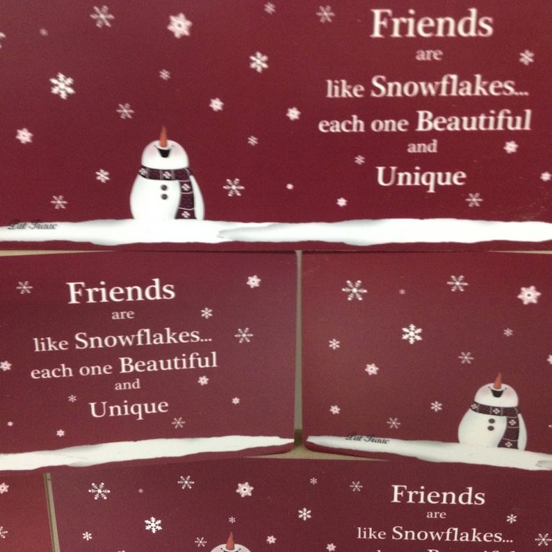7.5 Inch Friends Block Friends Are Like Snowflakes...each One | Etsy