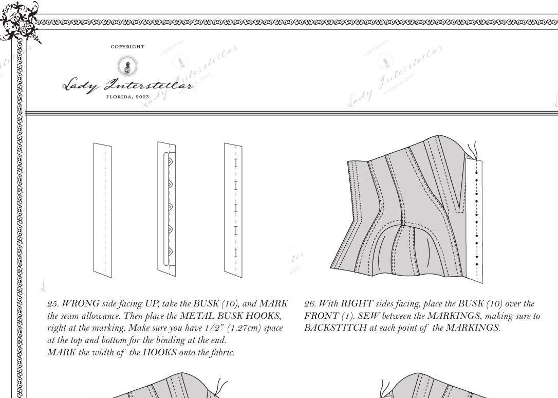 1906 Edwardian Corset PDF PATTERN emma Waist: 23-47 Inch 58.4 119.4cm ...