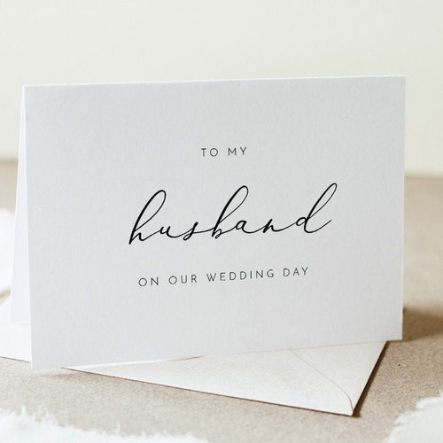 Minimalist Wedding Day Note to My Groom / Bride on Our - Etsy