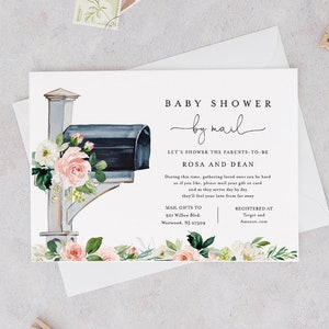 Baby Shower by Mail Template, Social Distancing Baby Shower Invite ...