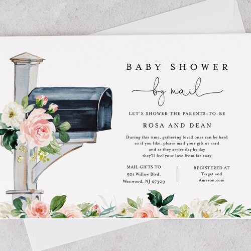 Baby Shower by Mail Invitation Social Distancing Baby Shower - Etsy