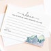 Printable Advice Card Template Wedding Bridal Shower Baby - Etsy