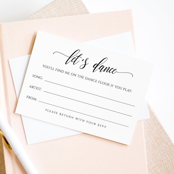 Dj Wedding Request Cards - Etsy