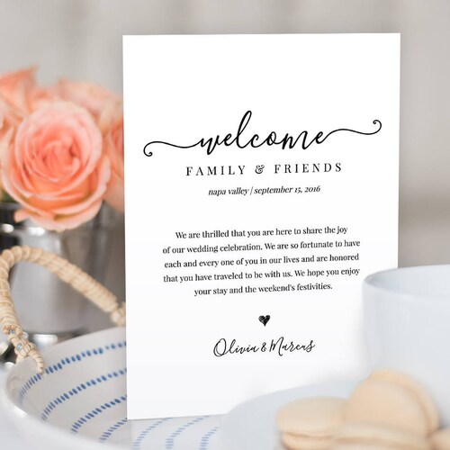 Wedding Welcome Bag Note Welcome Bag Letter Printable - Etsy