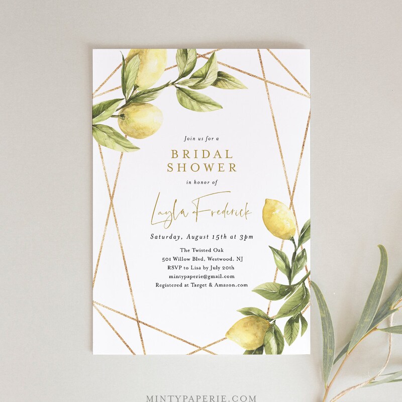 Lemon Bridal Shower Invitation - Etsy