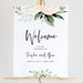 Greenery Welcome Sign Template, Boho Wedding Poster, Bridal Shower ...