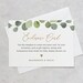 Greenery Enclosure Card Template, Printable Insert Card, Editable for ...