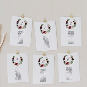 Boho Seating Chart Template, Printable Wedding Seating Card, Seating ...