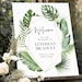 Tropical Welcome Sign Template, Palm Greenery Wedding or Bridal Shower ...