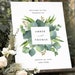 Eucalyptus Welcome Sign Template, Printable Greenery Wedding or Bridal ...