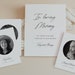 In Loving Memory Sign and Memorial Photo Cards, Editable Text and Image ...