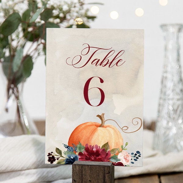 Table Number Cards - Etsy