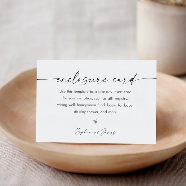 Invitation Insert - Etsy