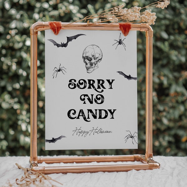 No Candy Halloween Sign - Etsy