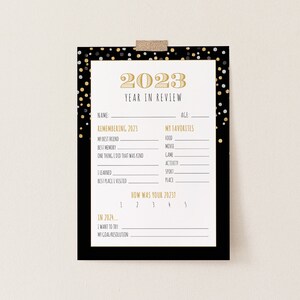 2023 Kids Year in Review, New Years Eve Kids Activity, Printable Time ...