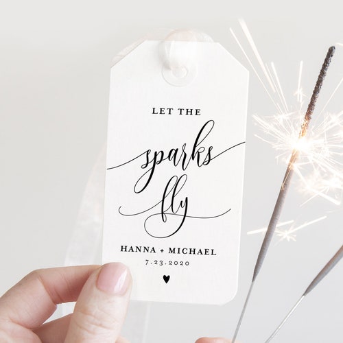 Sparkler Send off Sign and Tag INSTANT DOWNLOAD Editable - Etsy