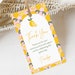 Lemon Favor Tag, Baby Shower Tag, Birthday Tag, Thank You Tag, Summer ...