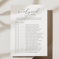The Newlywed Game – Printable Couples Party Game (instant Download) - Etsy