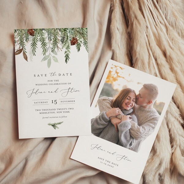 Winter Save the Date - Etsy