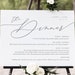 Minimalist Dinner Menu Sign, Printable Wedding Menu Poster, 100% ...