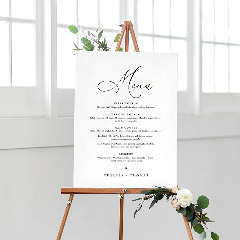 Wedding Menu Signs - Etsy