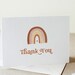Boho Rainbow Thank You Card, Bohemian, Terracotta, Earth Tones, Retro ...