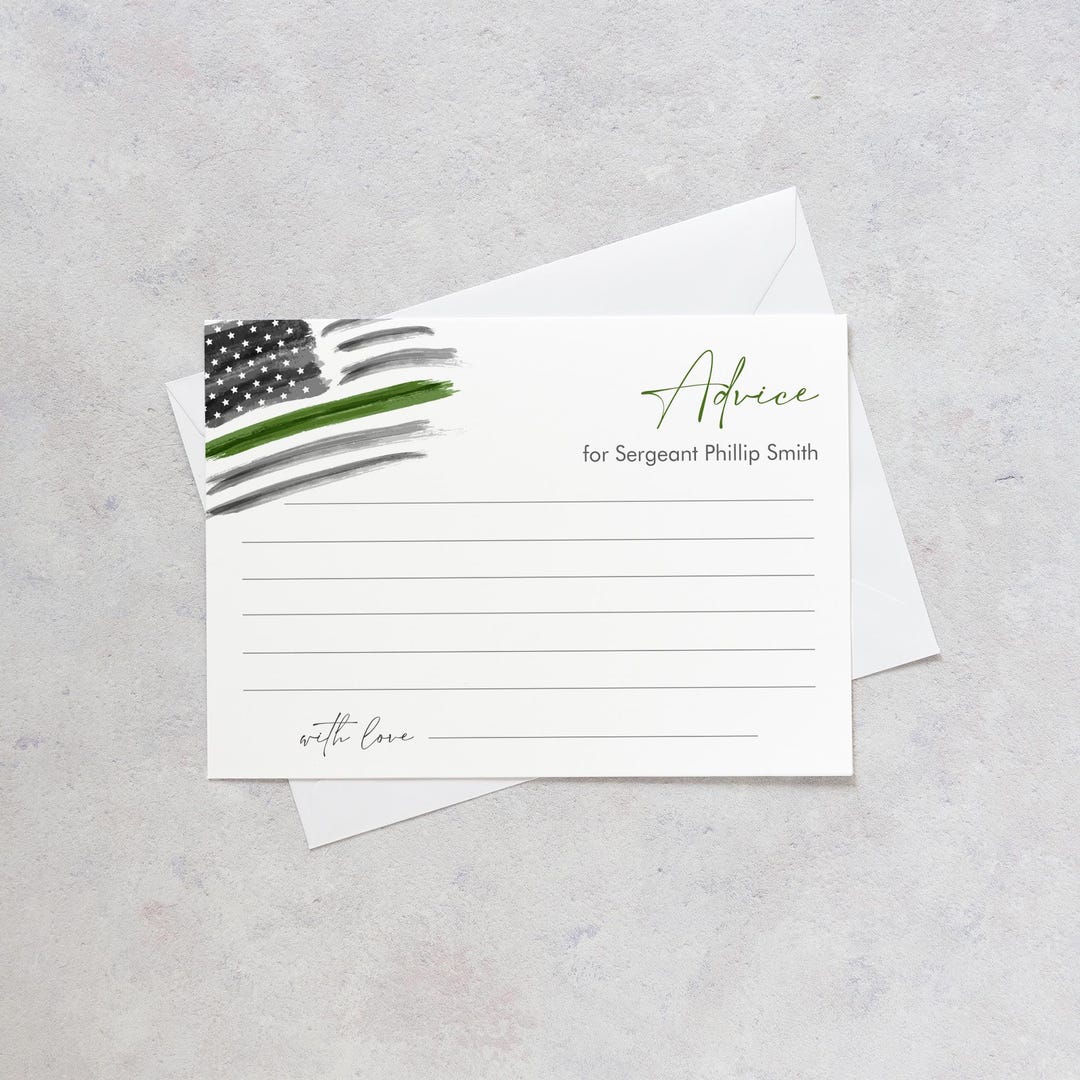Army Retirement Advice Card Printable, Military Promotion Advice & Well ...