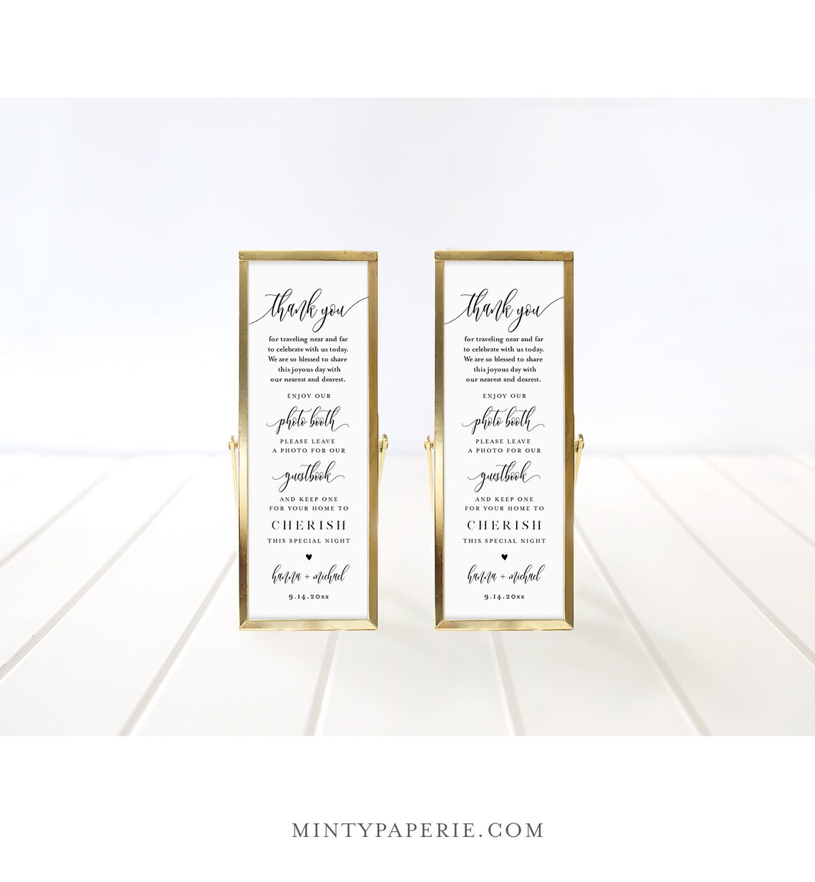 Minimalist Photo Booth Insert Card Modern Wedding Photobooth | Etsy