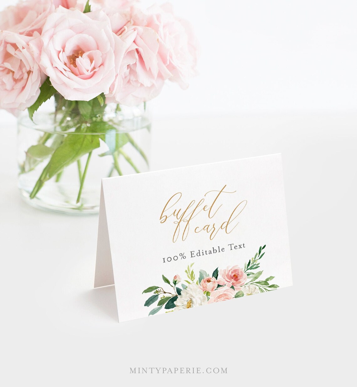 Buffet Card Template Food Label Boho Floral Wedding Buffet | Etsy
