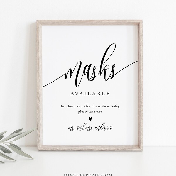 Wedding Mask Sign - Etsy