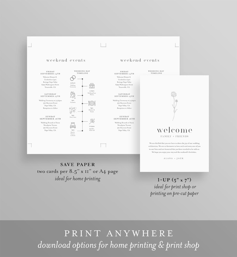 Dandelion Welcome Letter & Timeline Template Minimalist - Etsy