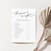 The Price is Right Game Template, Printable Minimalist Bridal Shower ...