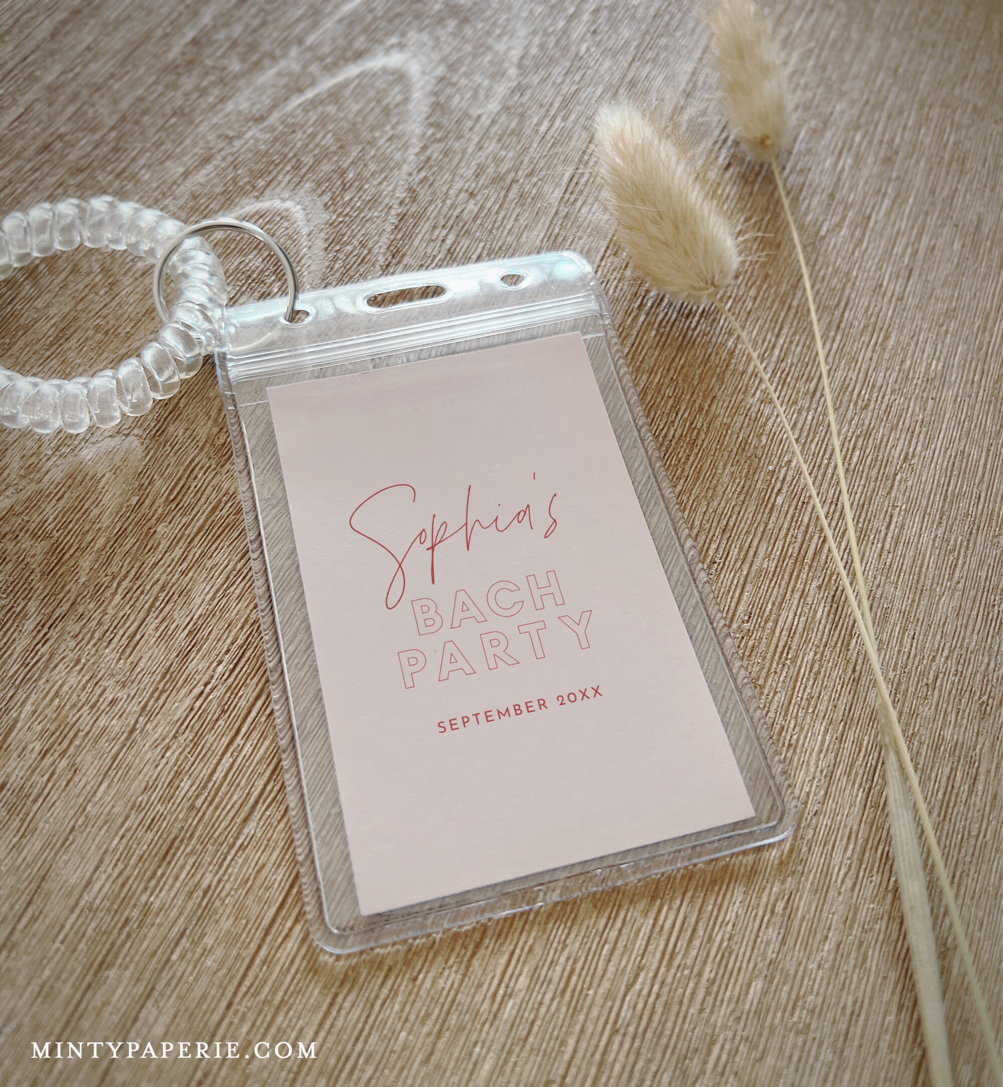 Bachelorette Room Key Card Tag Template, Itinerary, Agenda, Hotel Key ...