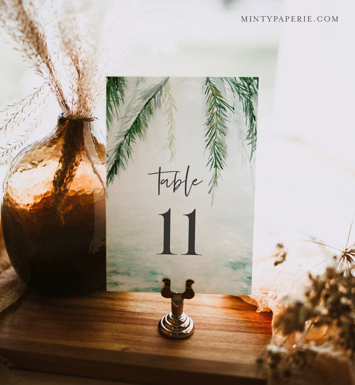Tropical Table Number Card Template Beach Destination Wedding | Etsy