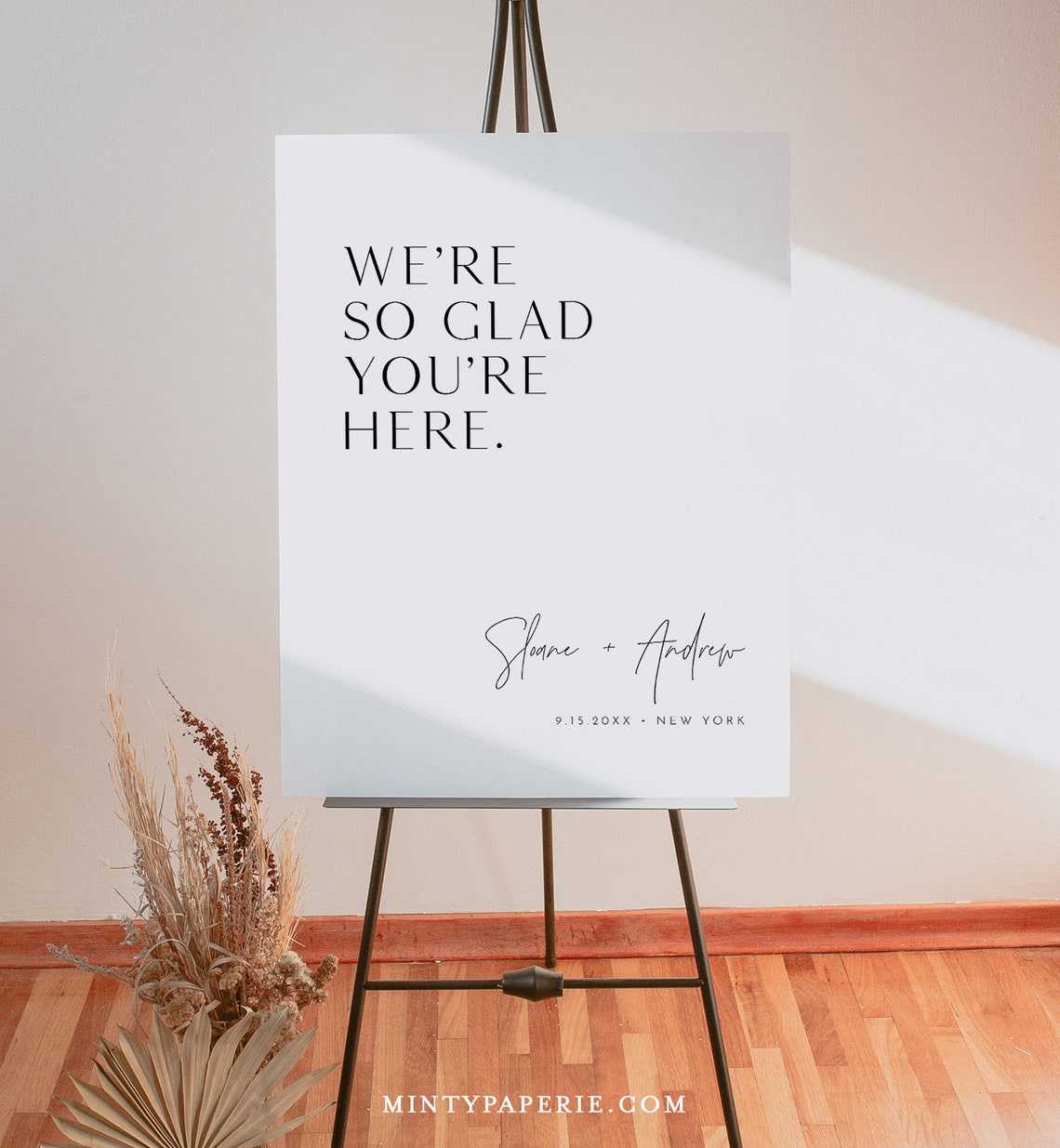 Modern Welcome Sign We're so Glad You're Here - Etsy