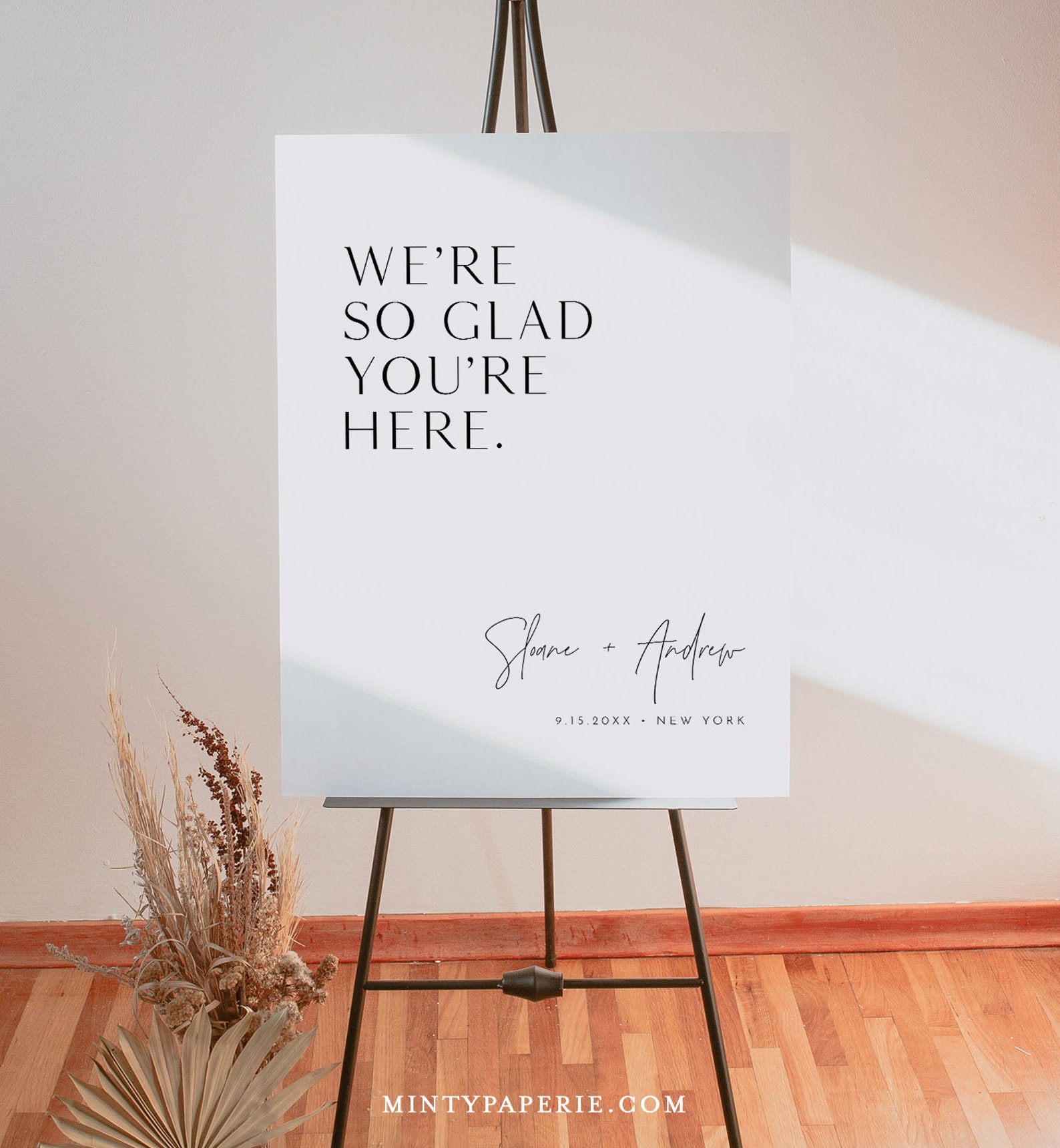 Modern Welcome Sign We're so Glad You're Here - Etsy