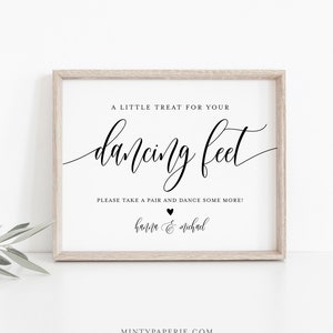Flip Flop Sign, Wedding Dancing Feet Sign, Dance Floor Sign, Printable ...