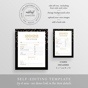 2023 Kids Year in Review, New Years Eve Kids Activity, Printable Time ...