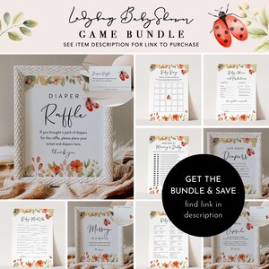 Ladybug Baby Animal Game, Printable Love Bug Girl Baby Shower Game ...