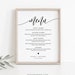 Menu Sign Template, Editable Wedding Dinner Menu Poster, Modern ...