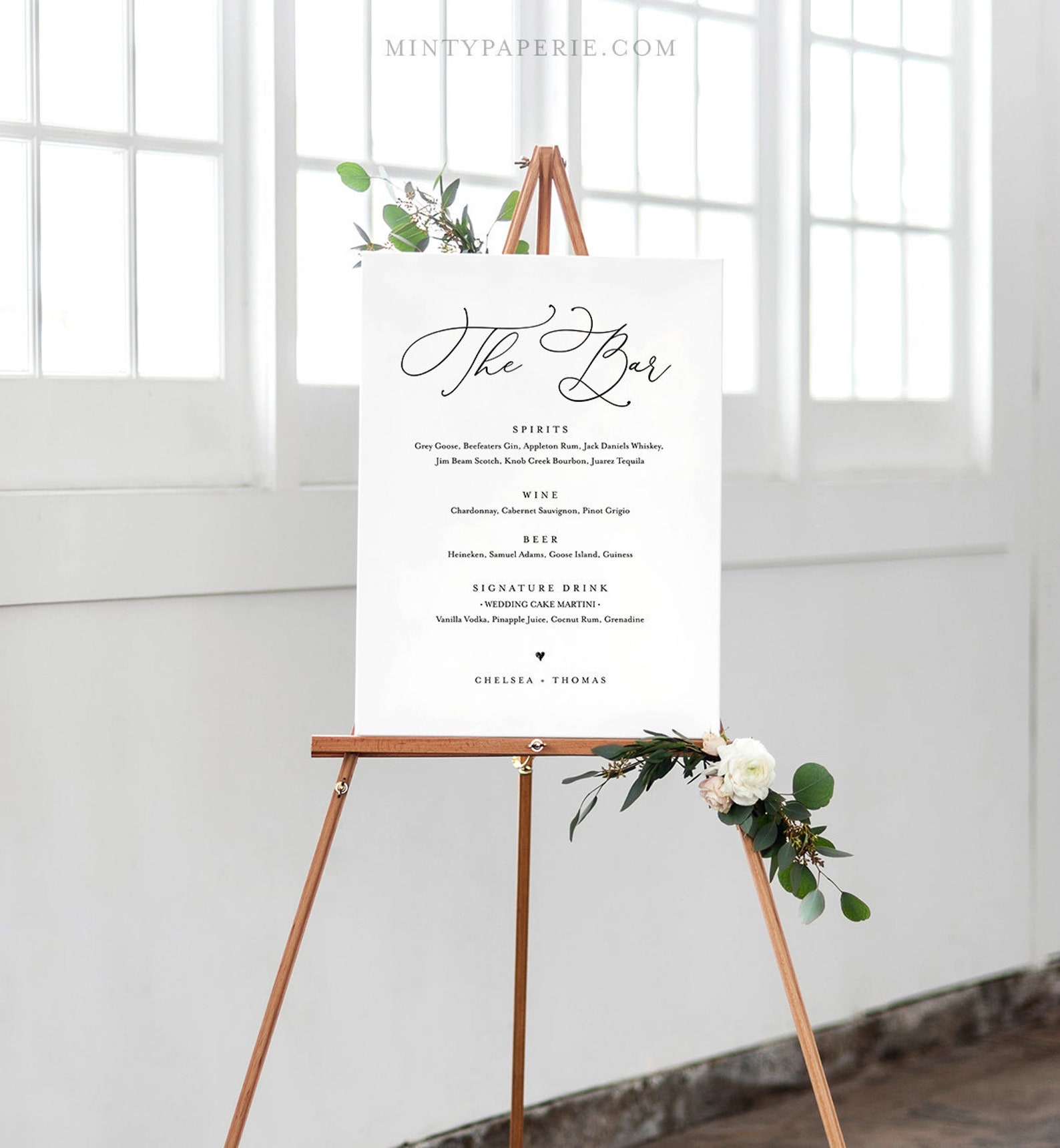 Wedding Bar Menu Template INSTANT DOWNLOAD 100% Editable | Etsy