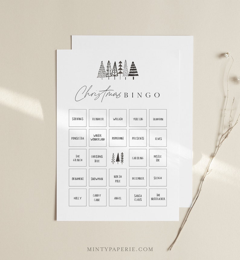 Christmas Bingo Game Printable Holiday Party Game Family Fun | Etsy