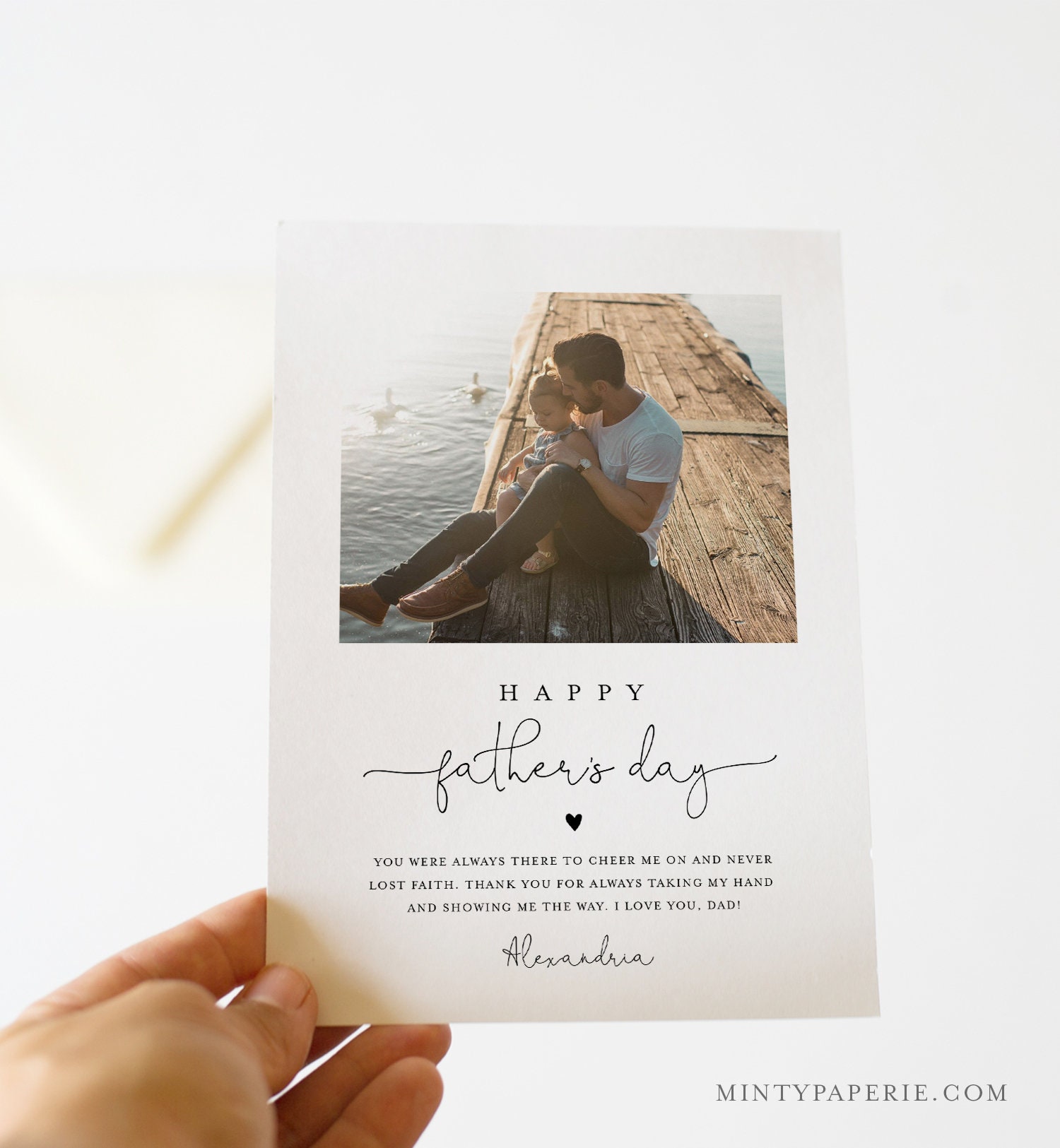 Personalized Photo Father's Day Card Custom Insert Your | Etsy