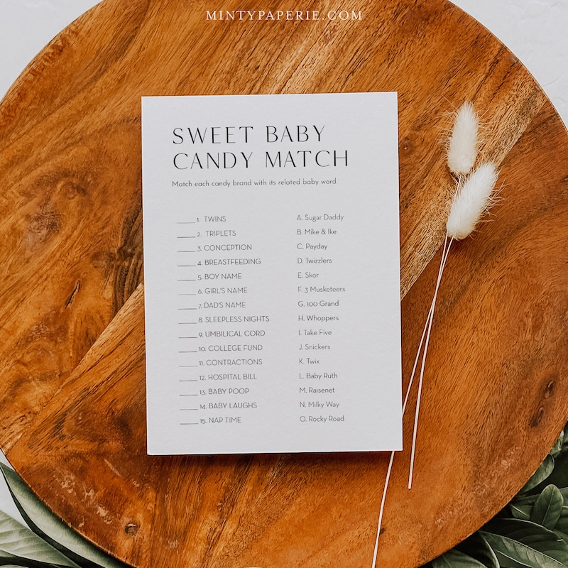 Baby Shower Candy Game - Etsy
